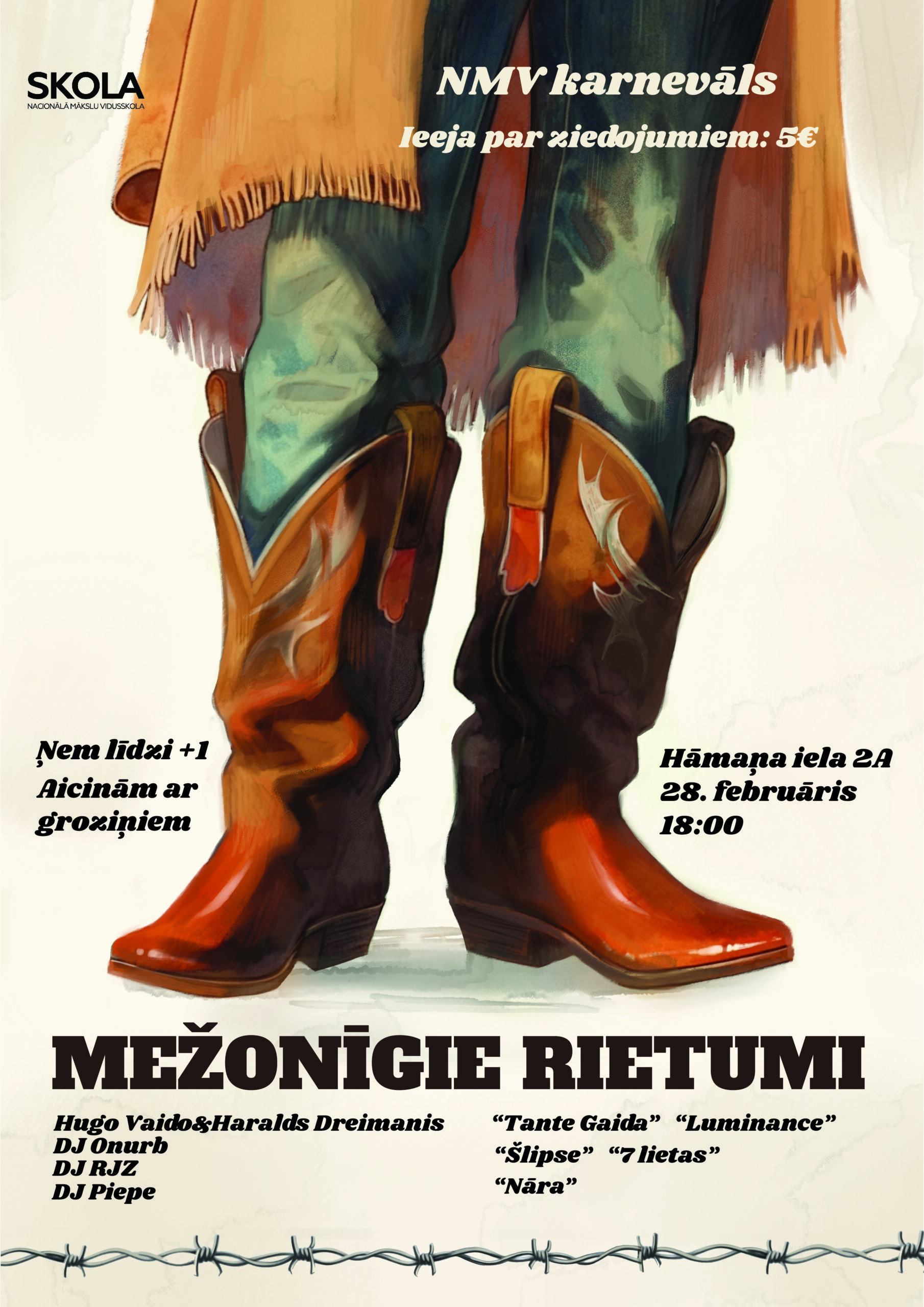 NMV KARNEVĀLS "Mežonīgie rietumi" - Jaņa Rozentāla Mākslas Skola